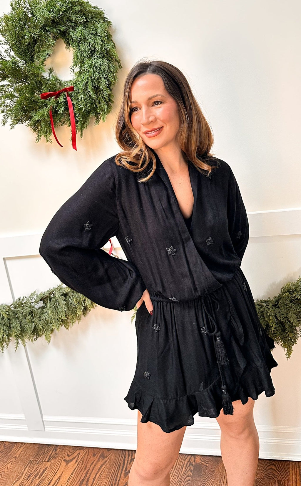 Black Beaded Star Dress – Dear Gigi
